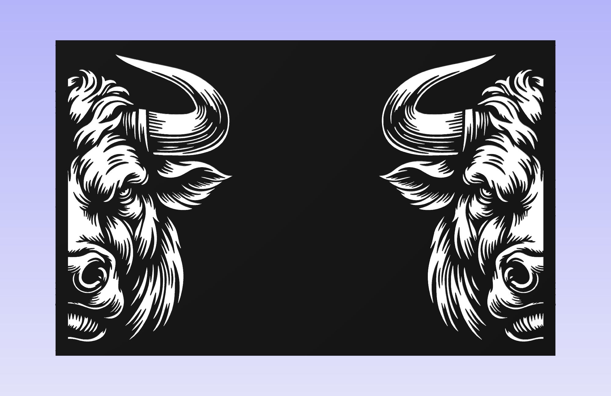 The Bull Head 19*12" CNC inlay plan – Custom Cutting Boards by Broinwood