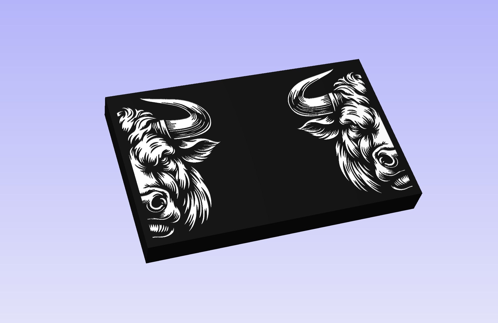 The Bull Head 19*12" CNC inlay plan – Custom Cutting Boards by Broinwood