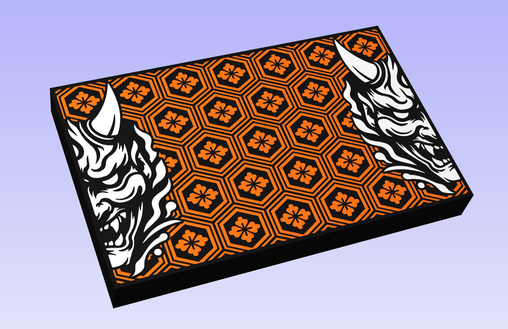 Kikkō Oni 19x12" CNC inlay plan – CUSTOM CUTTING BOARDS BY BROINWOOD