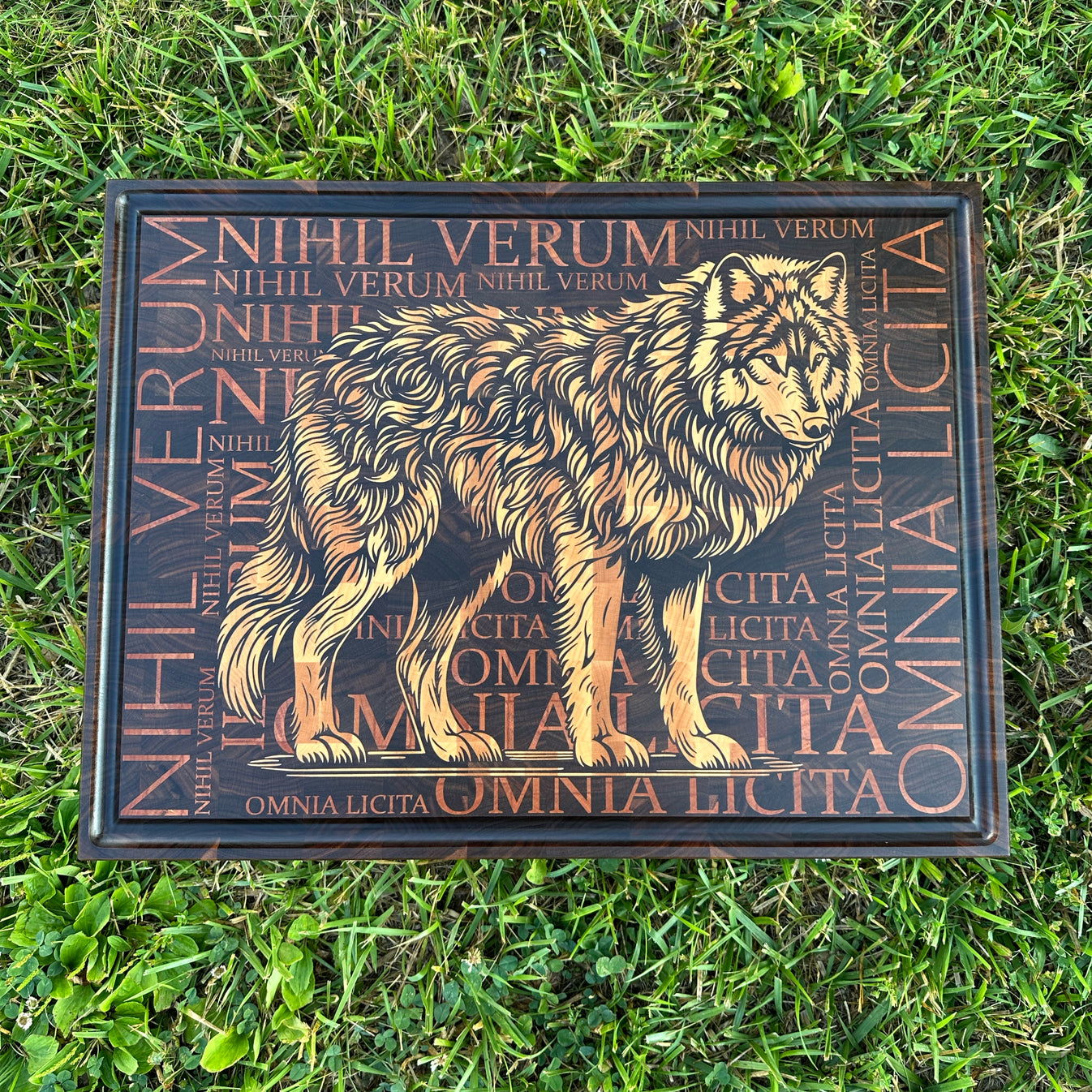 The Wolf 24 x 18" CNC inlay plan – CUSTOM CUTTING BOARDS BY BROINWOOD