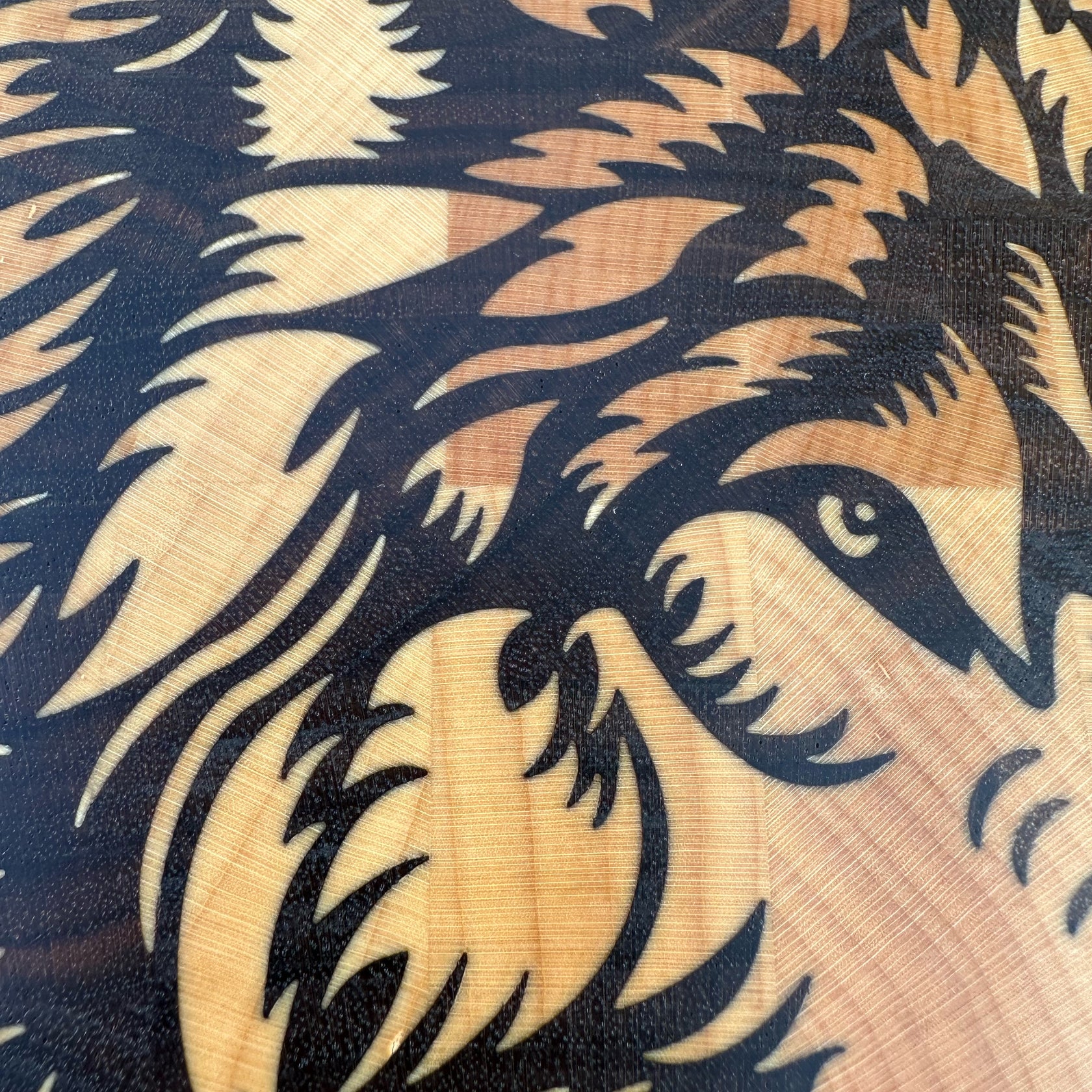 The Wolf 24 x 18" CNC inlay plan – CUSTOM CUTTING BOARDS BY BROINWOOD